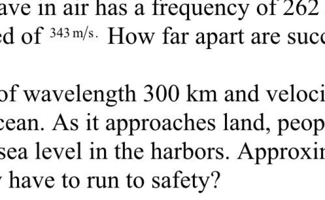 [Solved]: 9. A Sound Wave In Alr Has A Frequency Of 262Hz