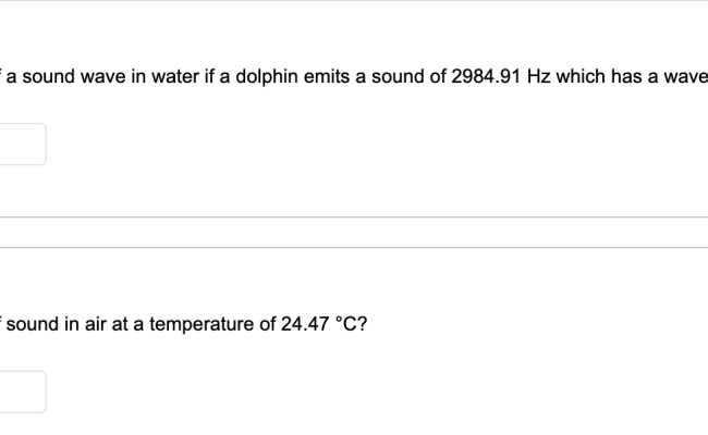 Solved What Is The Speed Of A Sound Wave In Water If A | Chegg.com