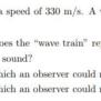 Solved 3. Sound Waves Travel Through Air At A Speed Of 330 | Chegg.com