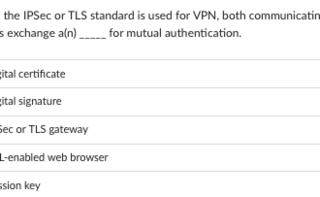 Solved Choose A CORRECT Statement Regarding The VPN (virtual | Chegg.com