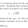 Solved (i) The Speed Of Sound In A Fluid Is In General Given | Chegg.com