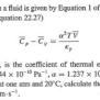 Solved 30-14. The Speed Of Sound, 4., In A Fluid Is Given By | Chegg.com