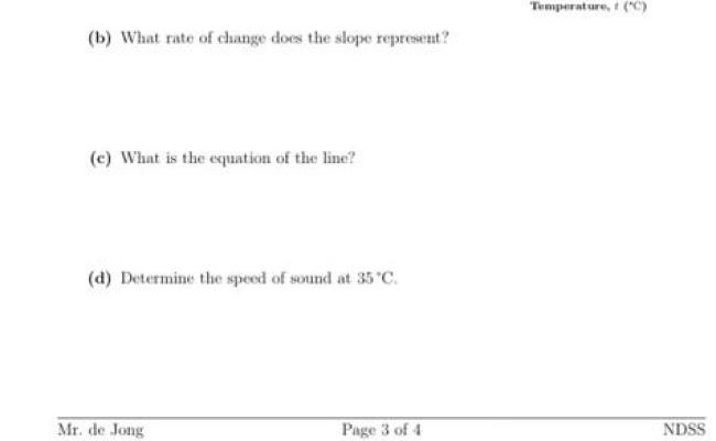 Solved Sound Speed 3. The Graph Shows The Linear Re- | Chegg.com