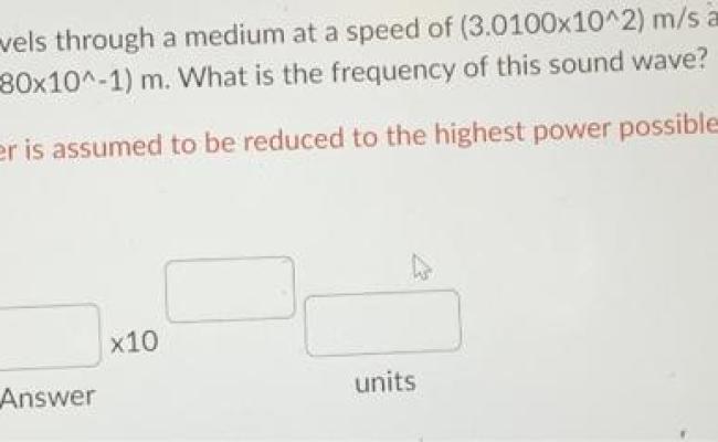 Solved A Sound Wave Travels Through A Medium At A Speed Of | Chegg.com