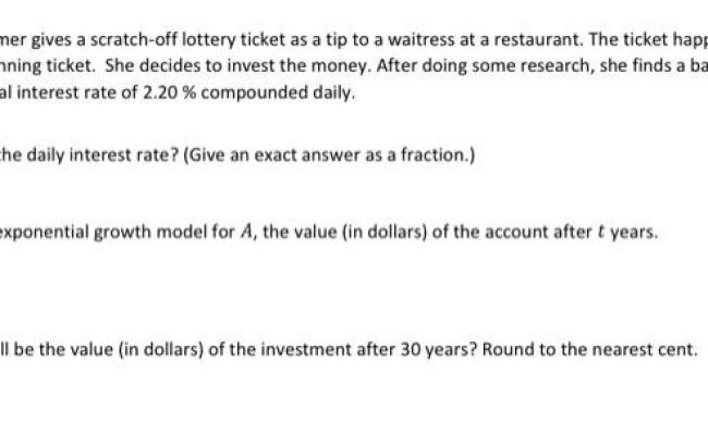 Solved 3. A Customer Gives A Scratch-off Lottery Ticket As A | Chegg.com