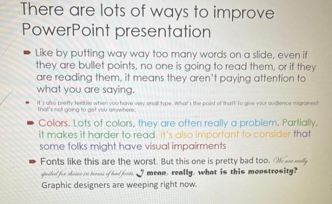 Solved There Are Lots Of Ways To Improve PowerPoint | Chegg.com