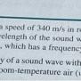 Solved E9. Sound Waves Have A Speed Of 340 M/s In | Chegg.com