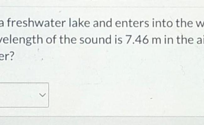 Solved A Sound Wave Travels In Air Toward The Surface Of A | Chegg.com