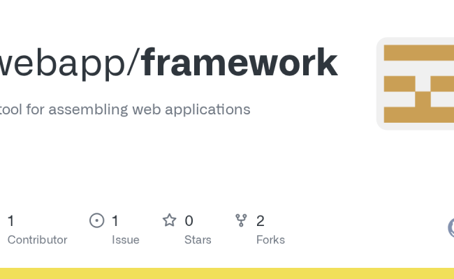 GitHub - Webapp/framework: A Tool For Assembling Web Applications