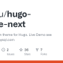 GitHub - Leopku/hugo-theme-next: A Fast And Clean Theme For Hugo. Live ...