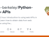 Github Dlab Berkeley Python Web Apis D Lab S 2 Hour Introduction To