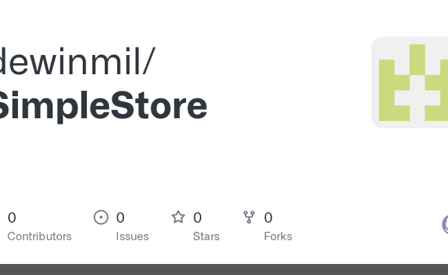 GitHub - Dewinmil/SimpleStore