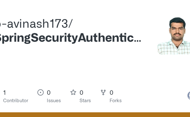 GitHub - P-avinash173/SpringSecurityAuthentication