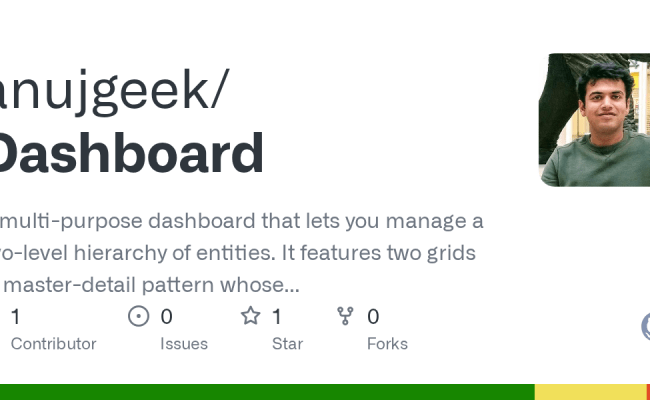 GitHub - Anujgeek/Dashboard: A Multi-purpose Dashboard That Lets You ...
