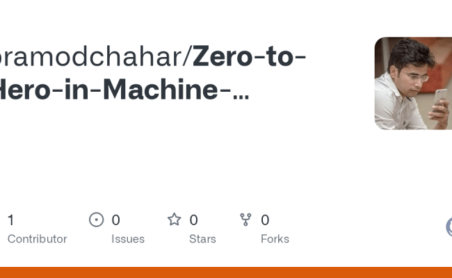 GitHub - Pramodchahar/Zero-to-Hero-in-Machine-Learning