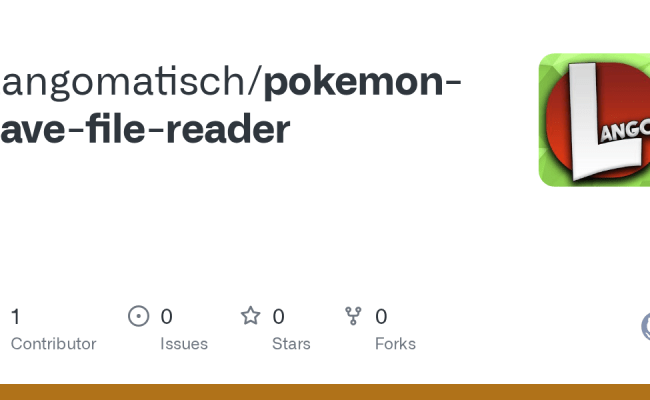 GitHub - Langomatisch/pokemon-save-file-reader