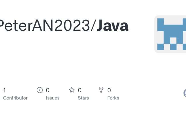 GitHub - PeterAN2023/Java