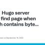 Hugo Server Cannot Find Page When File Path Contains Bytes > 0x80 ...