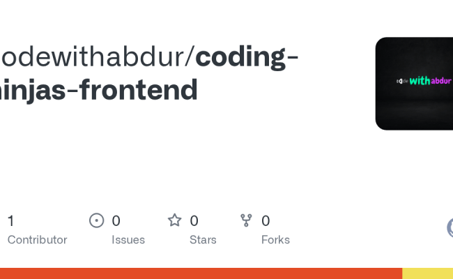 GitHub - Codewithabdur/coding-ninjas-frontend