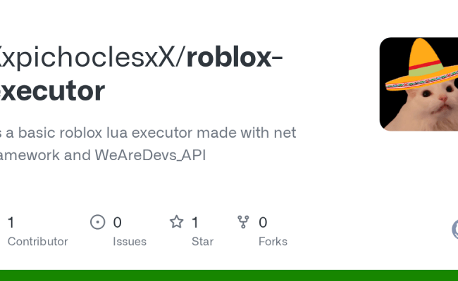 GitHub - XxpichoclesxX/roblox-executor: Its A Basic Roblox Lua Executor ...