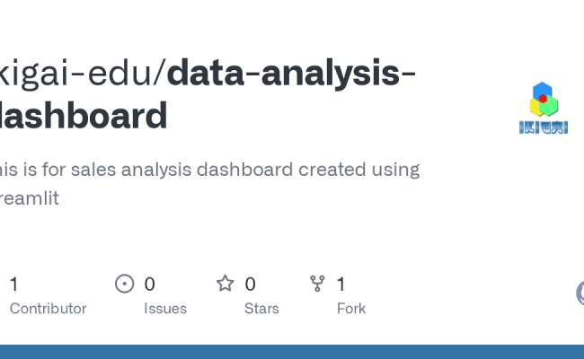 GitHub - Ikigai-edu/data-analysis-dashboard: This Is For Sales Analysis ...