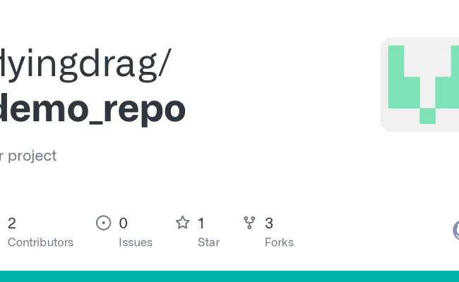 GitHub - Flyingdrag/demo_repo: For Project