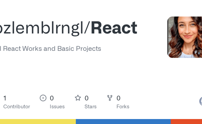 GitHub - Ozlemblrngl/React: All React Works And Basic Projects
