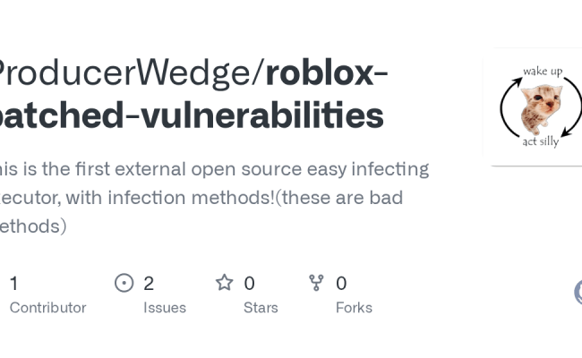 GitHub - ProducerWedge/roblox-patched-vulnerabilities: This Is The ...