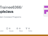 Github Javatrainee6366 Samplejava Will Contain Corejave Programs