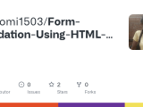 Github Bhoomi1503 Form Validation Using Html Css And Javascript