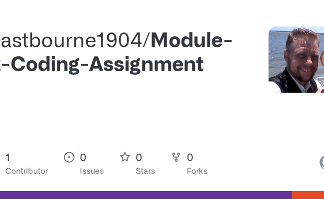 GitHub - Eastbourne1904/Module-2-Coding-Assignment