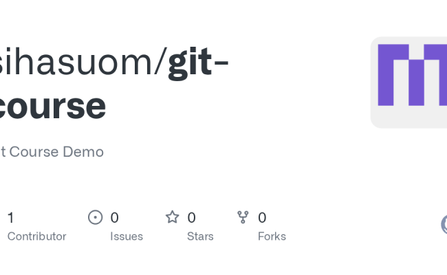 GitHub - Sihasuom/git-course: Git Course Demo