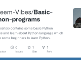 Pull Requests Code And Hack Basic Python Programs Github