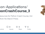 Github Python Applications Pythoncrashcourse 3 Online Resources For