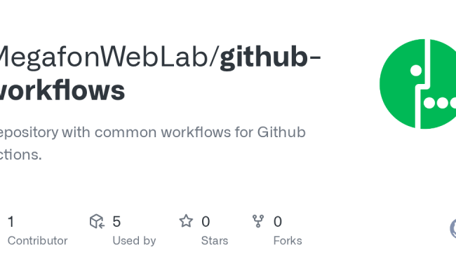 GitHub - MegafonWebLab/github-workflows: Repository With Common ...