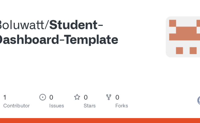 GitHub - Boluwatt/Student-Dashboard-Template