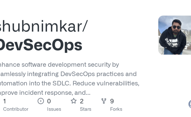 GitHub - Shubnimkar/DevSecOps: Enhance Software Development Security By ...