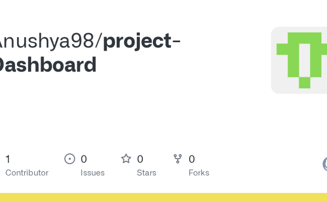 GitHub - Anushya98/project-Dashboard