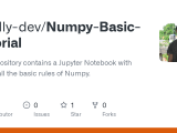 Github Wbilly Dev Numpy Basic Tutorial This Repository Contains A