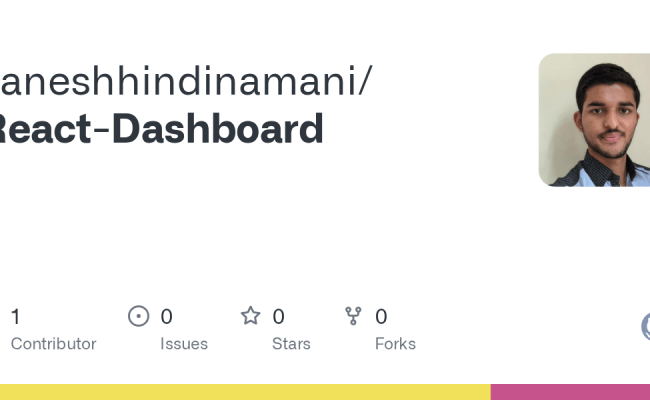 GitHub - Ganeshhindinamani/React-Dashboard