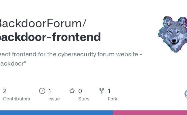 GitHub - BackdoorForum/backdoor-frontend: React Frontend For The ...