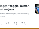 Github Hjsblogger Toggle Button Selenium Java Demonstration Of