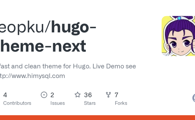 GitHub - Leopku/hugo-theme-next: A Fast And Clean Theme For Hugo. Live ...