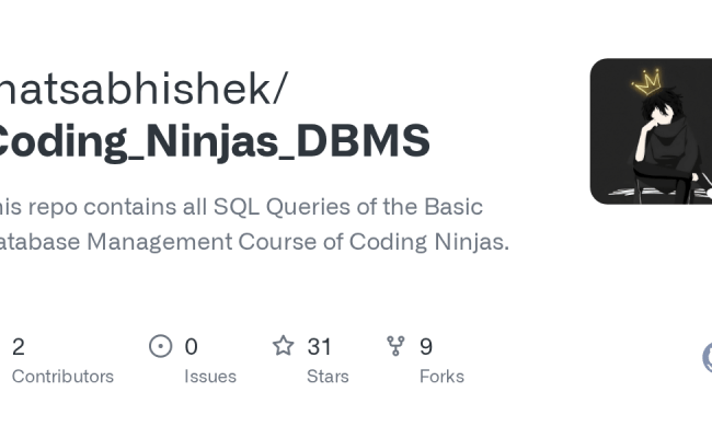 GitHub - Thatsabhishek/Coding_Ninjas_DBMS: This Repo Contains All SQL ...