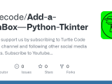 Github Turtlecode Add A Spinbox Python Tkinter You Can Support Us