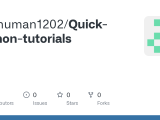 Github Anshuman1202 Quick Python Tutorials