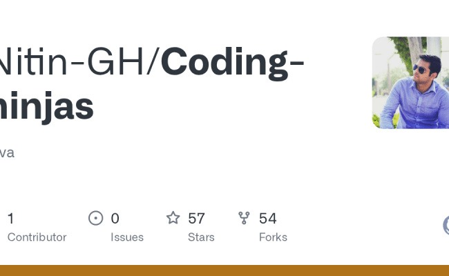 GitHub - Nitin-GH/Coding-ninjas: Java