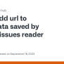 Add Url To Metadata Saved By Github Issues Reader · Issue #521 · Run ...