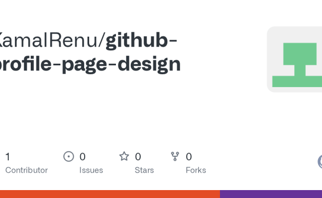 GitHub - KamalRenu/github-profile-page-design