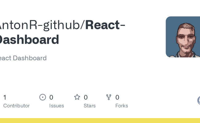 GitHub - AntonR-github/React-Dashboard: React Dashboard